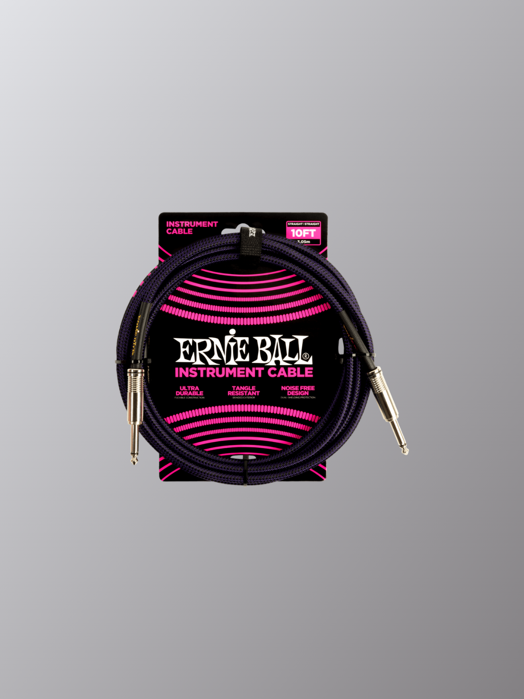 BRAIDED INSTRUMENT CABLE STRAIGHT/STRAIGHT 10FT - PURPLE/BLACKP06393 ...